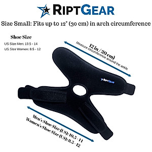 RiptGear Ankle Brace Support for Men and Women - Compression Support for Sprained Ankle - Open Heel Foot Adjustable Straps for Recovery - Achilles Tendon Support Stabilizing Bandage (Large)