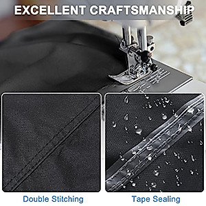 ABCCANOPY Outdoor Square Patio Furniture Covers 600D Oxford Heavy Duty Table Cover Waterproof Windproof Anti-UV Dust Proof Protective Covers Dining Table & Chair Set Cover 76x76x28 inches