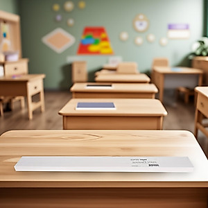 School Smart Ruled Sentence Strips, 3 x 24 Inches, White, Pack of 100,6471