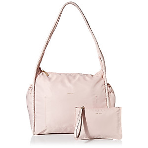 Anne Klein Soft Nylon Shoulder Hobo, Pink