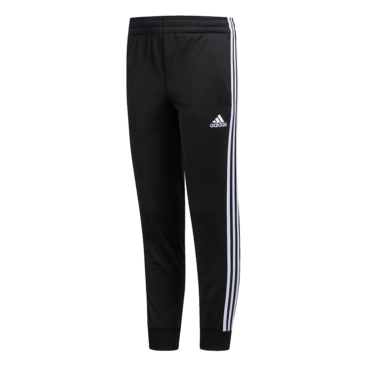 adidas boys Active Sports Athletic Tricot Jogger Track Pants, Iconic Black, Small US