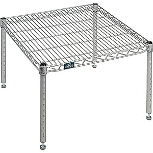 Nexelate Silver Epoxy Wire Dunnage Rack, 24"W x 24"D x 14"H