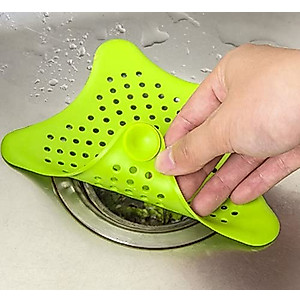 HLLMX, LLMX 4 PCS Starfish Hair Catcher Bathroom Drainage Net Kitchen Filter Cover Bathtub Drainage Net Hair Catcher Is Used To Prevent Blockage Of Kitchen And Bathroom Drainage Outlets