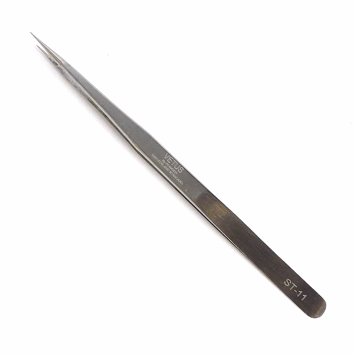 Original Vetus Tweezers Fine Straight Tip Eyelash Eyebrow Extension Tool Beauty Lash Application Accessory (ST-11)