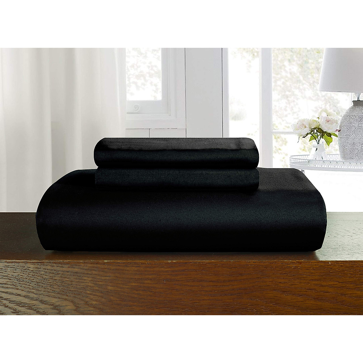 Elegant Comfort 1500 Premium Hotel Quality 3-Piece Duvet Cover Set, Luxury and Softest 1500 Premium Hotel Quality Microfiber Bedding Duvet Set, Wrinkle and Stain-Resistant, Twin/Twin XL, Black