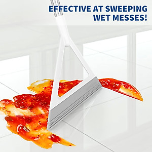 Nodirz Multifunction Magic Broom, 53 INCHES, Modern White Silicone Squeegee Broom for Floor, Glass, Tile, Kitchen, Bathroom, Living Room, Garage