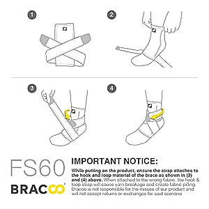 Bracoo 2 Pack Ankle Brace Compression Sleeve for Women & Men, Adjustable Ankle Support Strap for Sprained, Plantar Fasciitis, Pain Relief, Injury Recovery, Running, Workout, GYM, FS60