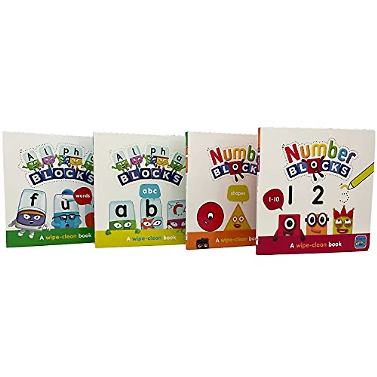Numberblocks and Alphablocks: My First Numbers and Letters 4 Book Wipe-Clean Box Set (pen included): a set of 4 wipe-clean books (pens included)