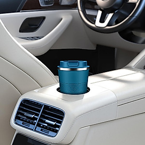 BAYTWA Coffee Tumbler 12oz/380ml - Insulated Coffee Mug with Lid, Leakproof Travel Coffee Cup, Stainless Steel Reusable Coffee Mug for Hot&Cold Drinks, Thermal Coffee Cups for Men Women-Blue/1 Pack