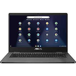 2022 Premium ASUS Thin Light Chromebook Laptop, 14" HD Nano-Edge Display, Intel Celeron N3350 (Upto 2.4GHz), 4GB RAM, 32GB eMMC,Webcam, WiFi, Bluetooth, Long Hour Battery, Chrome OS +HubxcelAccessory