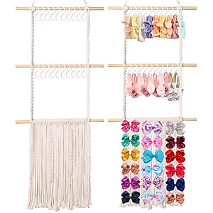 Svepndic Headband Holder Hair Bows Organizer for Girls,Boho Headband Holder for Girls Hair Bows,Hanging Storage Organizer Newborn