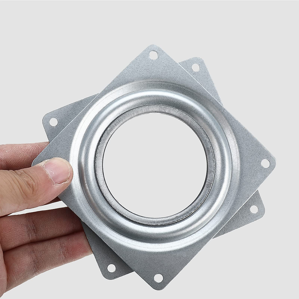 Erfo 16Pack Lazy Susan Turntable Bearings Hardware, 4 Inch Square Swivel Plate, 5/16-Inch Thick Rotating Plate Replacement Parts for DIY Lazy Susan Project Kitchen Storage Rack Serving Trays