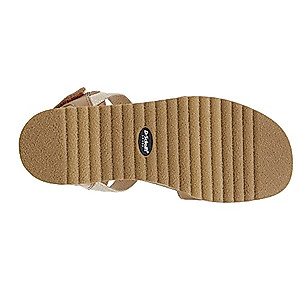 Dr. Scholl's Shoes Women's Island Life Strappy Flat Sandal,Tawny Birch Smooth,7.5