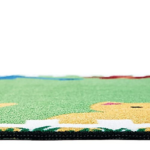 Carpets for Kids KID$Value 48.67 Garden Time Classroom Welcome Value Rug 4ft x 6ft Rectangle Green