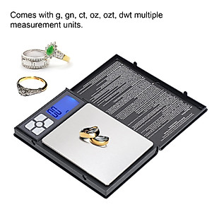 Digital Pocket Gram Scales 2000g / 0.1g Micro Mini High Precision Food Herb Scale Jewelry Scale Weigh Gram Scale Gram Portable and Oz,Small Food/Jewelry Scale Black (Batteries Included)