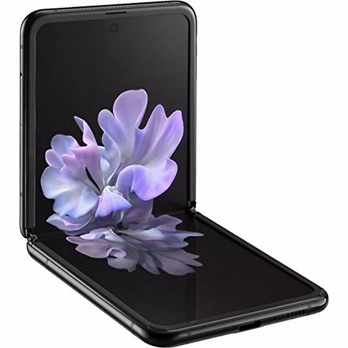 Samsung Galaxy Z FLIP SM-F700U1 Factory Unlocked (ATT, TMOBILE, VERIZON, Sprint) - (Mirror Black) (Renewed)