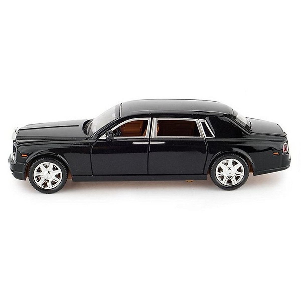 Greshare Model car, 1:24 Rolls-Royce Phantom Diecast Sound & Light & Pull Back Model Toy Car Black New in Box