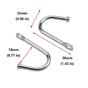 Antrader Household Metal J Shaped Wall Door Key Coat Bag Hanger Hook Silver Tone Pack of 24