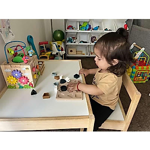 Promise Babe Shape Sorter Puzzles for Toddlers, Silicone Baby Soft Stacking Block Toys Montessori Preschool Shape Learning Puzzle Toy Sensory Teaching Gift for Boys Girls 3+