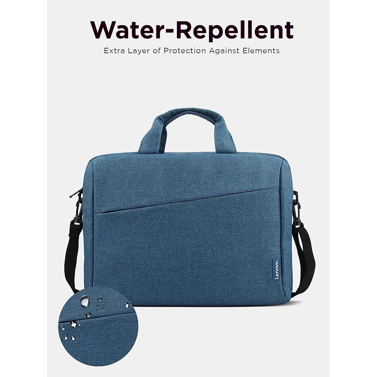 Lenovo Laptop Carrying Case T210, fits for 15.6-Inch Laptop and Tablet, Sleek Design, Durable and Water-Repellent Fabric, Business Casual or School, GX40Q17230 Casual Toploader - Blue