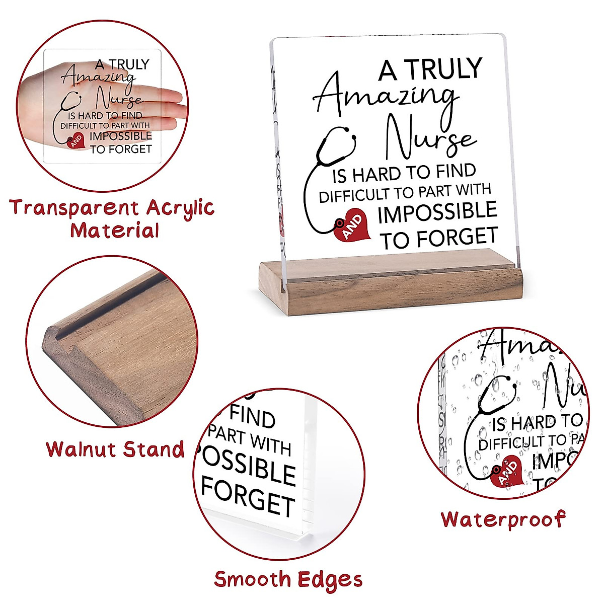 Nurse Gifts For Women RN Gifts For Nurses Registered Nurse Retirement Gifts For Women - Nursing Gifts Nurse Thank You Gifts Nurse Appreciation Gifts For Nurses Day Nurses Week (Red)