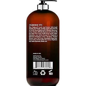 Botanic Hearth Tea Tree Body Wash with British Rose Extract, Helps with Nails, Athletes Foot, Ringworms, Jock Itch & Acne, Soothes Itching & Promotes Healthy Skin and Feet, 16 fl oz