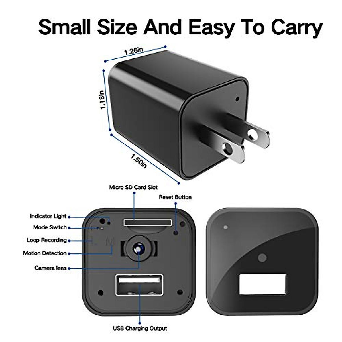 Hinne 64GB Hidden Camera,spy Camera,spy Camera Hidden Camera with Full HD 1080P,Nanny Cam,Mini Camera,spy cam,Small Camera,Hidden Cameras, camaras espias ocultas, Surveillance & Security Cameras