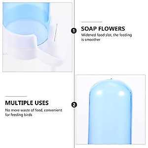 STOBOK 4 pcs Bird Feeder Drinker Set Plastic Water Dispenser Cage Automatic Parrot Drinking Feeder for Parrot Parakeets Canaries Finches Budgie