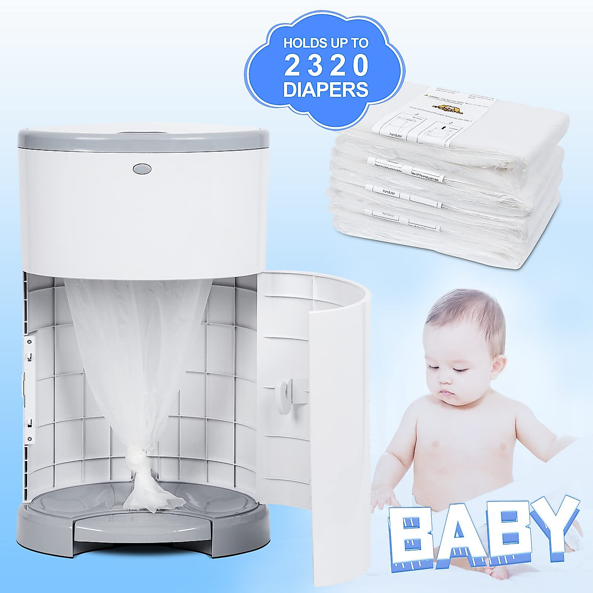 Lionpapa Refills Compatible with Dekor Plus Diaper Pails,4 Pack