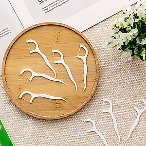 100 PCS White Dental Floss Picks Clean Floss Picks Toothpicks Oral Care Floss
