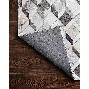 Loloi II Maddox Collection MAD-02 Grey/Mocha, Contemporary 7'-6" x 9'-6" Area Rug