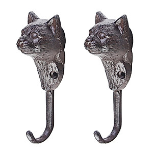 UVKDEENK 2pcs Heavy Duty Wall Hooks, Cat Bathroom Towel Hooks, Animal Door Hooks for Living Room, Bedroom, Kitchen, Hotel, Hanging Clothes, Towels, Hats, Coats, Bags, Keys, Belts