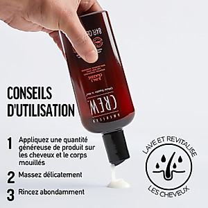 American Crew Shampoo, Conditioner & Body Wash for Men, 3-in-1, 33.8 Fl Oz