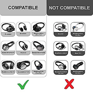 Bose Headphones Replacement Ear Pads for Bose Quiet Comfort 35 Soft Replacement Earpads Ear Cushions for Bose - QC 35, QC25, QC15, QC2, Ae2, Ae2i, Ae2w, SoundLink/Sound True (Grey)