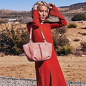 The Sak Womens Bolinas Leather Satchel, Tobacco Floral Embossed, One Size US