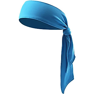 Tie Headband Hairband, Cotton Athletic Sport Tennis Sweatband Wristband Head Wrap for Running, Travel, Sports, Makeup, Yoga, Shower