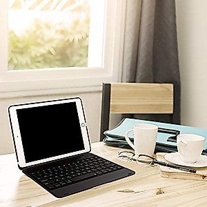 ONHI Wireless Keyboard Case for iPad Mini 5 / Mini 4 Keyboard Case Plastic Alloy Shell Smart Folio Case Auto Sleep/Wake, Silent Typing (Mini 4/5 Black)