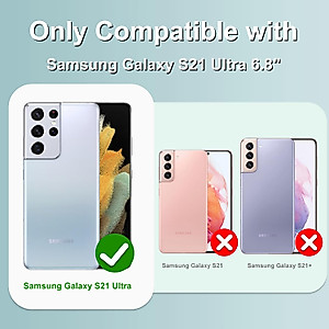 Fiyart Designed for Samsung Galaxy S21 Ultra Case with Phone Stand Holder Cute Love Hearts Protective Camera Protection Cover with Wrist Strap for Women Girls for Galaxy S21 Ultra 6.8"-Wine Red