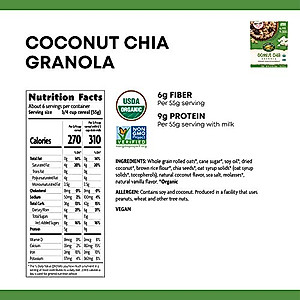Nature's Path Organic Coconut Chia Granola, 12.34 Ounce, Non-GMO, 30g Whole Grains, with Omega-3 Rich Chia Seeds