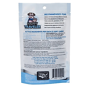 Ark Naturals Happy Traveler Calming Chews Bundle Pack, Ease Anxious and Nervous Behavior in Dogs and Cats, Vet Recommended, 2 Pack