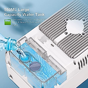 Portable Air Conditioner for Personal with 3 Wind Speeds,Mini Evaporative Air Cooler Fan,USB Air Personal Conditioner with 7 Colour LED Lights,Small Air Conditioner for Bedroom,Office and Outdoors