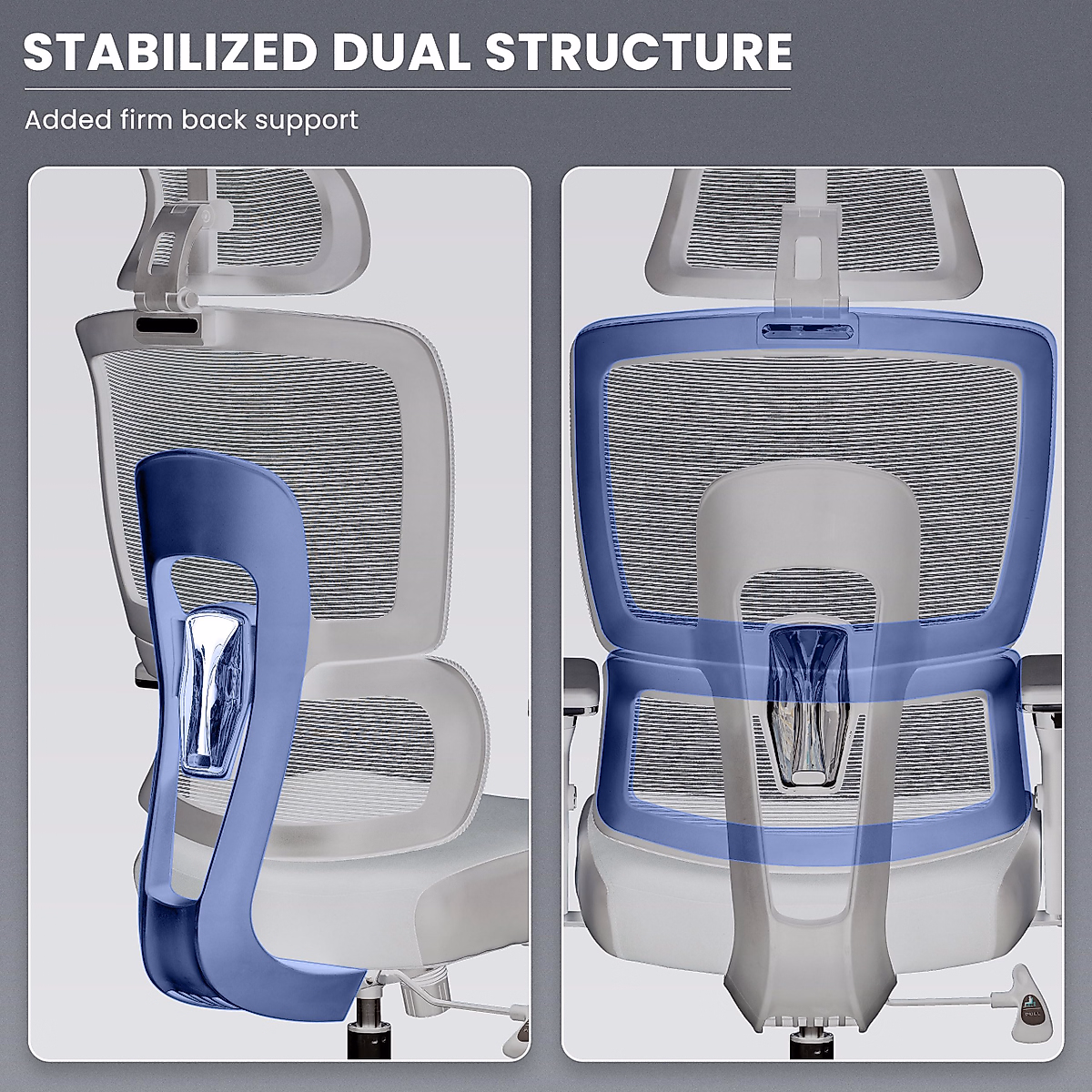 Ergonomic Office Chair, Big and Tall Mesh Chair 400LBS for Home Office&Gaming, High Back Desk Computer Chair with Lumbar Support, 3D Adjustable Headrest,4D Armrests, Upgraded Mute Rubber Chair Casters