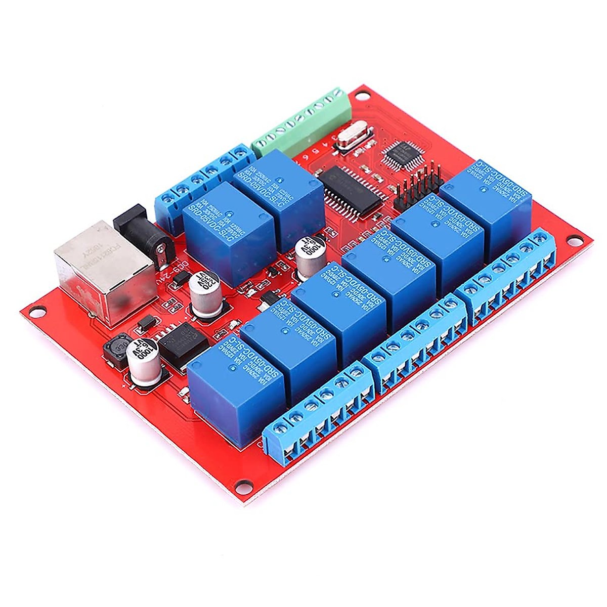 Kadimendium Ethernet Relay Board 8-Channel Network Switch TCP UDP Module Controller Circuit Board LAN Ethernet Electronic kit