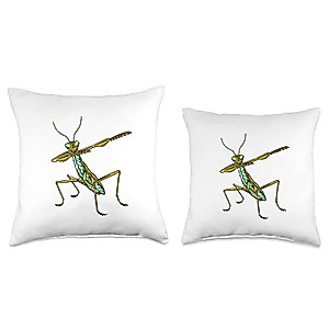 DK1 Designs Cool & Funny Mantis Insects Motives Prayer Motif Insect Throw Pillow, 16x16, Multicolor