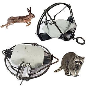 Pack of 2 Classic Rat Traps Mole Trap Rodent Cage Possum Trap Gophers Trap Groundhog Trap Fully Galvanized - Humane Rat Traps That Work - Durable Reusable Rat Trap (7in-2 Pack)