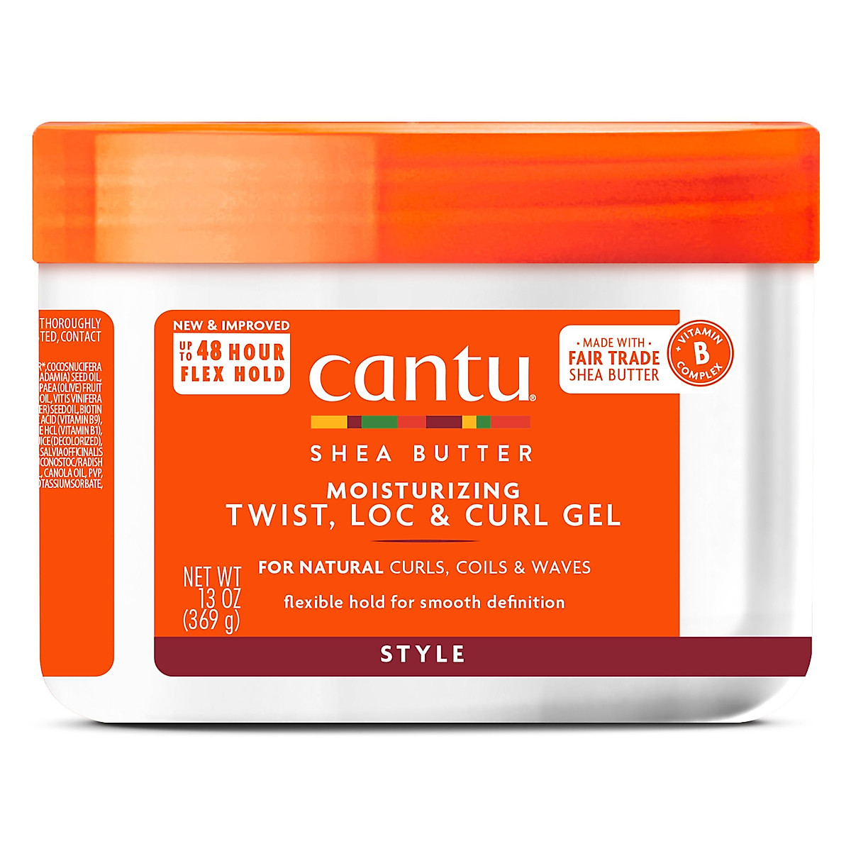 Cantu Moisturizing Twist & Lock Gel with Shea Butter for Natural Hair, 13 oz (Packaging May Vary)