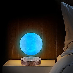 VGAzer Levitating Moon Lamp, Floating and Spinning 3D Moon Light 16 Colors Model ,Gifts for Women,Thanksgiving Christmas Gifts for Kids,Friends