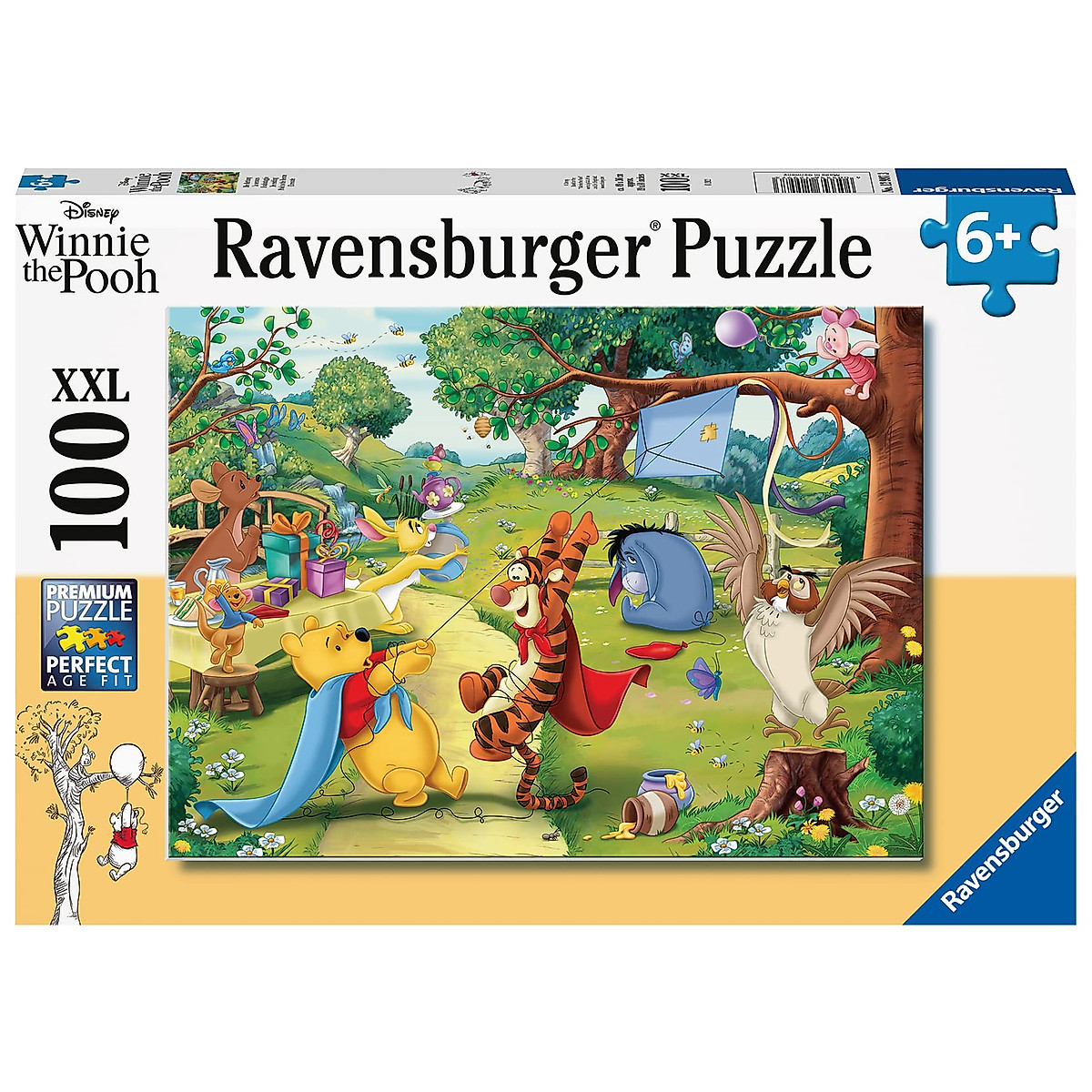 Ravensburger Disney Pooh to The Rescue 100 XXL Piece Jigsaw Puzzle for Kids | Promotes Problem-Solving Skills Durable | Ideal for Ages 6-8