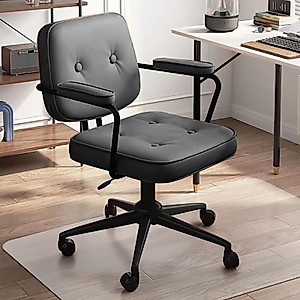 Kuyal Chair Mat for Hardwood Floor,36 x 48 inches Rectangle Desk Durable Wood/Tile Protection Mat for Rolling Chairs, Non-Studded Bottom, 2.1mm Thickness