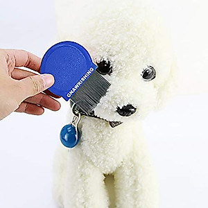 GNAWRISHING Flea Comb 4Pcs with High Strength Teeth Durable Pet Tear Stain Remover Combs, Dog Cat Grooming Set Effective Float Hair Remover…